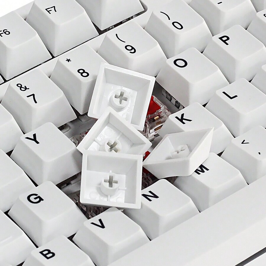 PBT Keycaps White 87 Mechanical Keycaps Dye Sub Cherry Profile MX ...