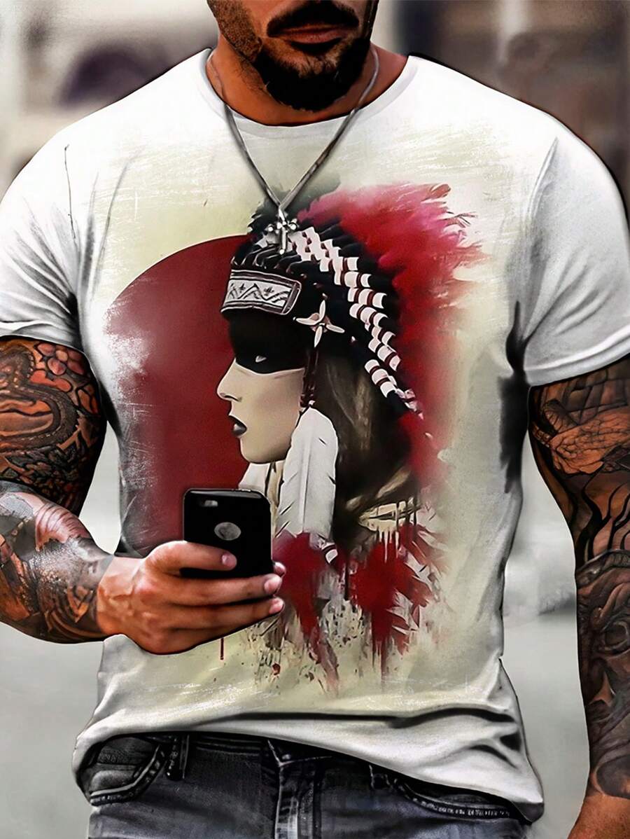 Camisa Camiseta ÍNDIO INDÍGENA ÍNDA 06 | SHEIN Brasil