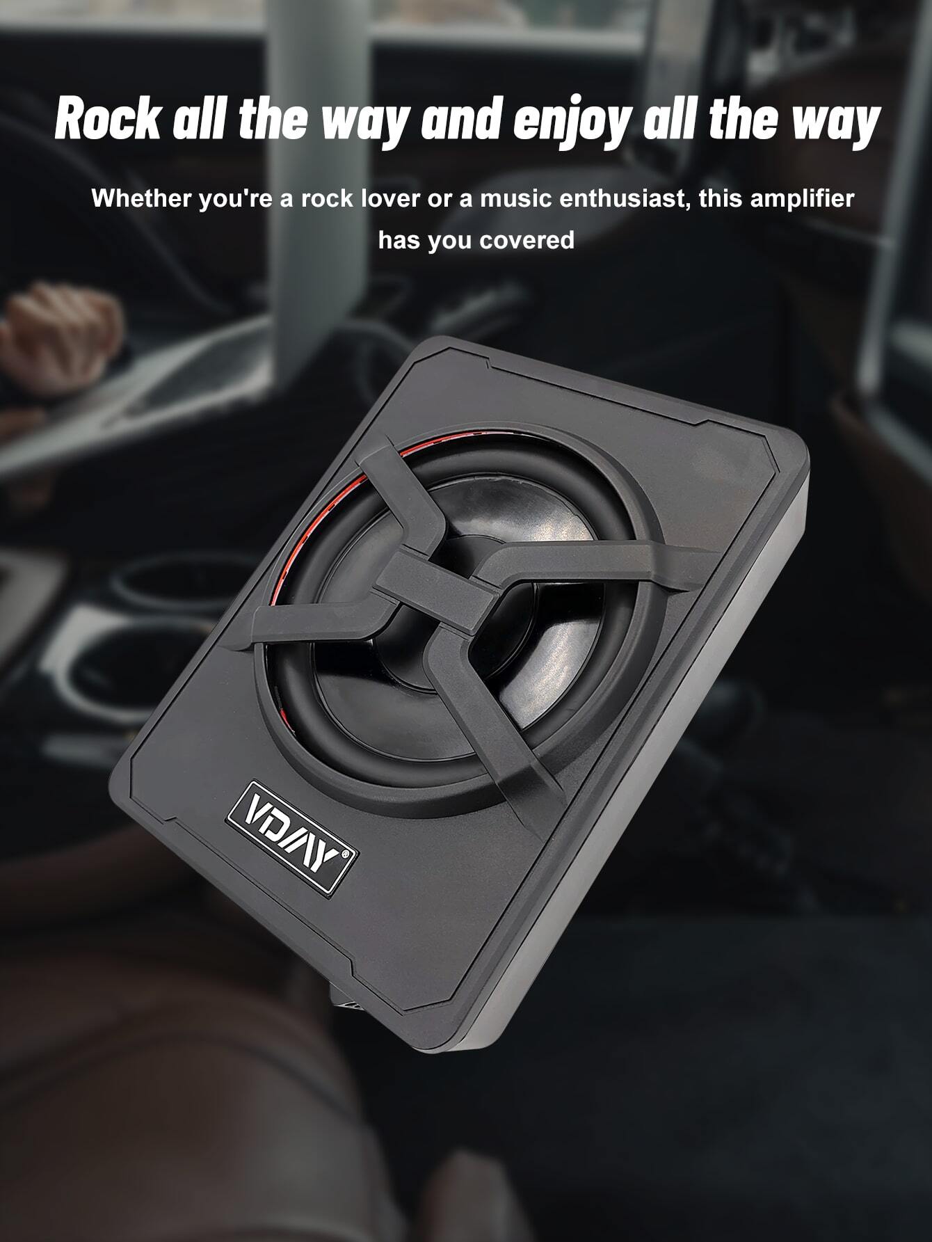 BEMINES QMF128 Car Subwoofer Speaker 10 Inch 2000W High Power With Red ...