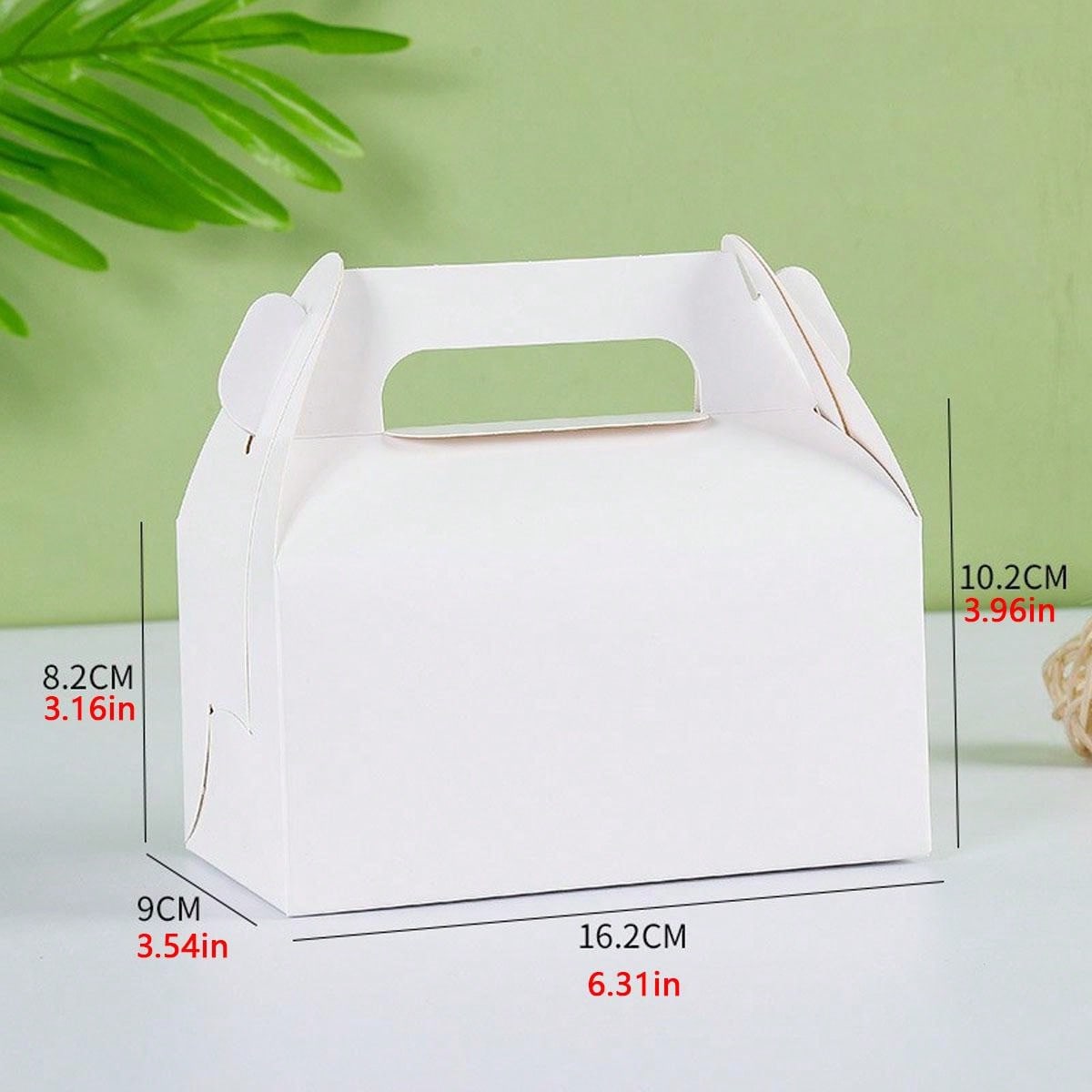 10 Pieces, Kraft Paper Cake Box (6''X3.5''X3.5'') Portable Birthday ...