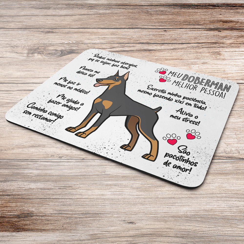 JPS INFO Mouse Pad Dog - Meu Doberman, melhor pessoa! | SHEIN Brasil