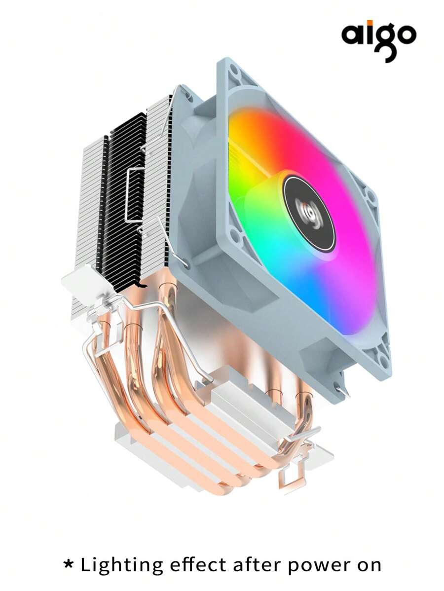 aigo Aigo ICE400SE Air CPU Cooler 4 Heatpipes Radiator Cooling 3PIN PWM ...