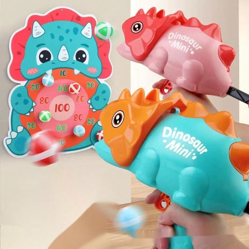 Dinosaur Ball Toy Gun, Sticky Ball Target Shooting Game, Indoor ...