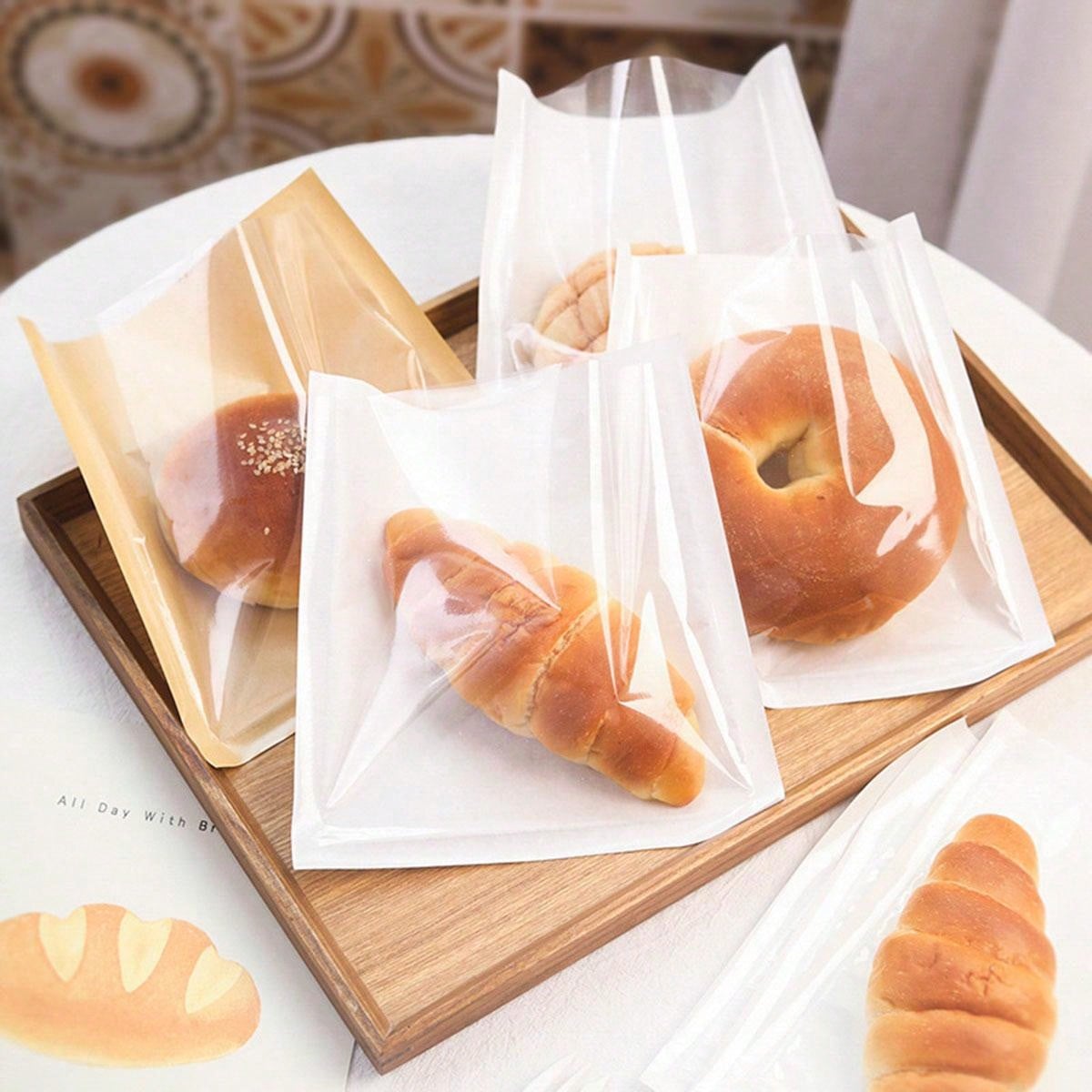 10pcs/Set Greaseproof Paper Bags With Transparent Triangle Shaped ...