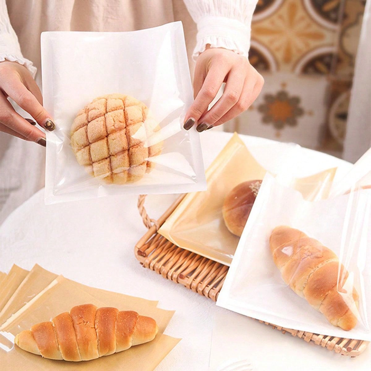 10pcs/Set Greaseproof Paper Bags With Transparent Triangle Shaped ...