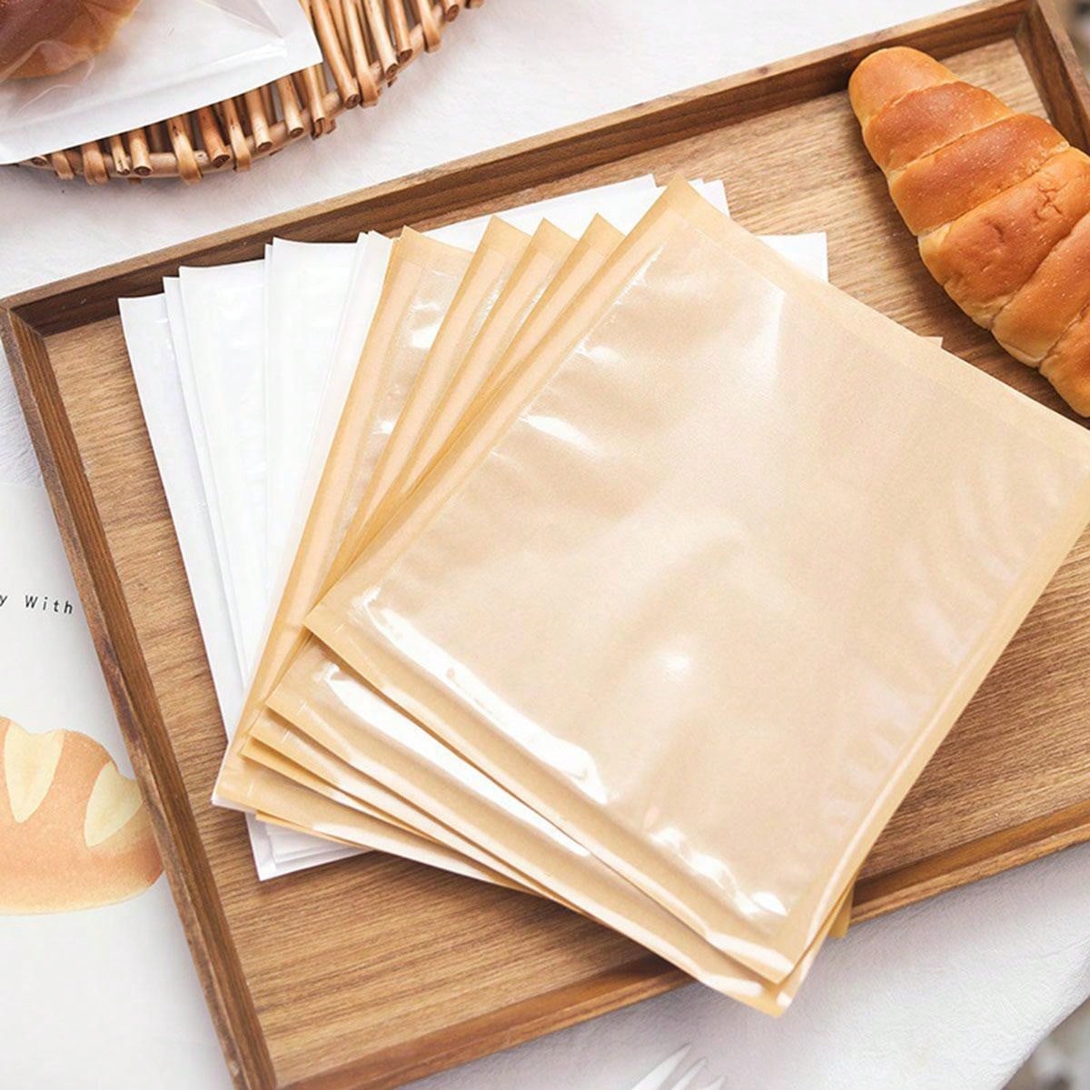 10pcs/Set Greaseproof Paper Bags With Transparent Triangle Shaped ...