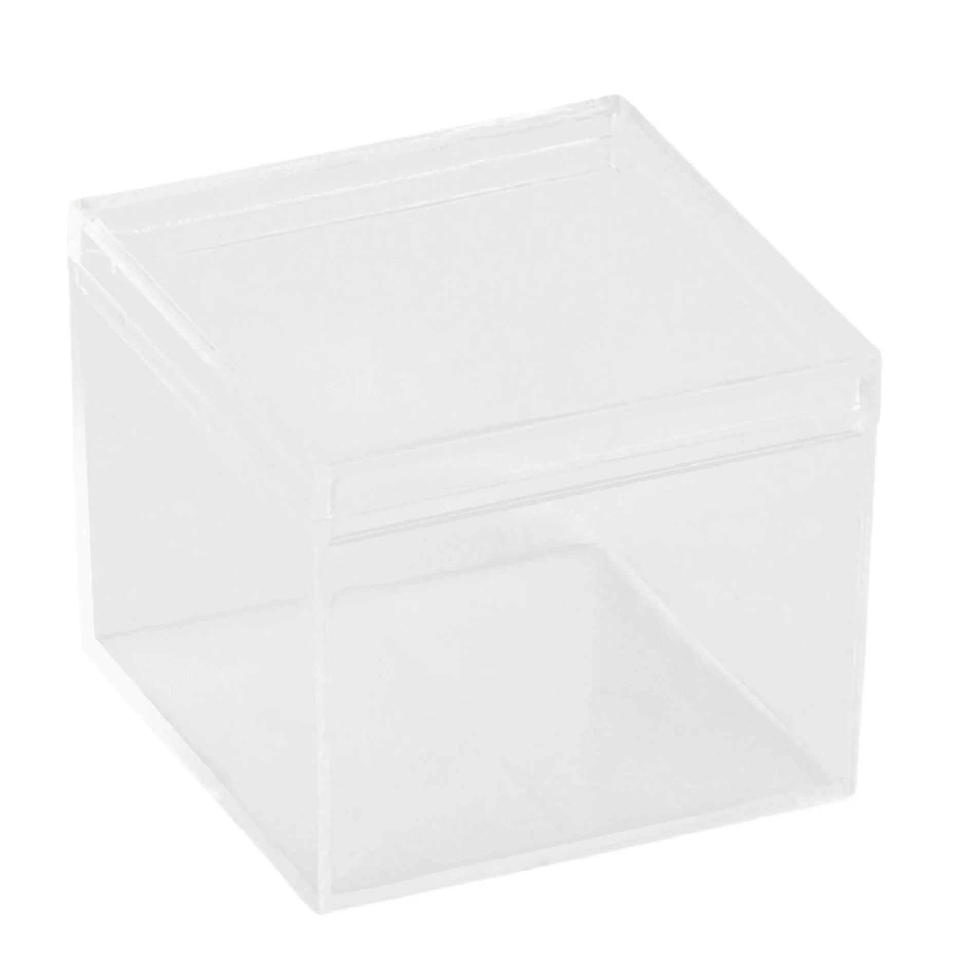 Clear Acrylic Boxes With Lid 2.125x2.125x1.75 Inches Pack Of 24 Storage ...