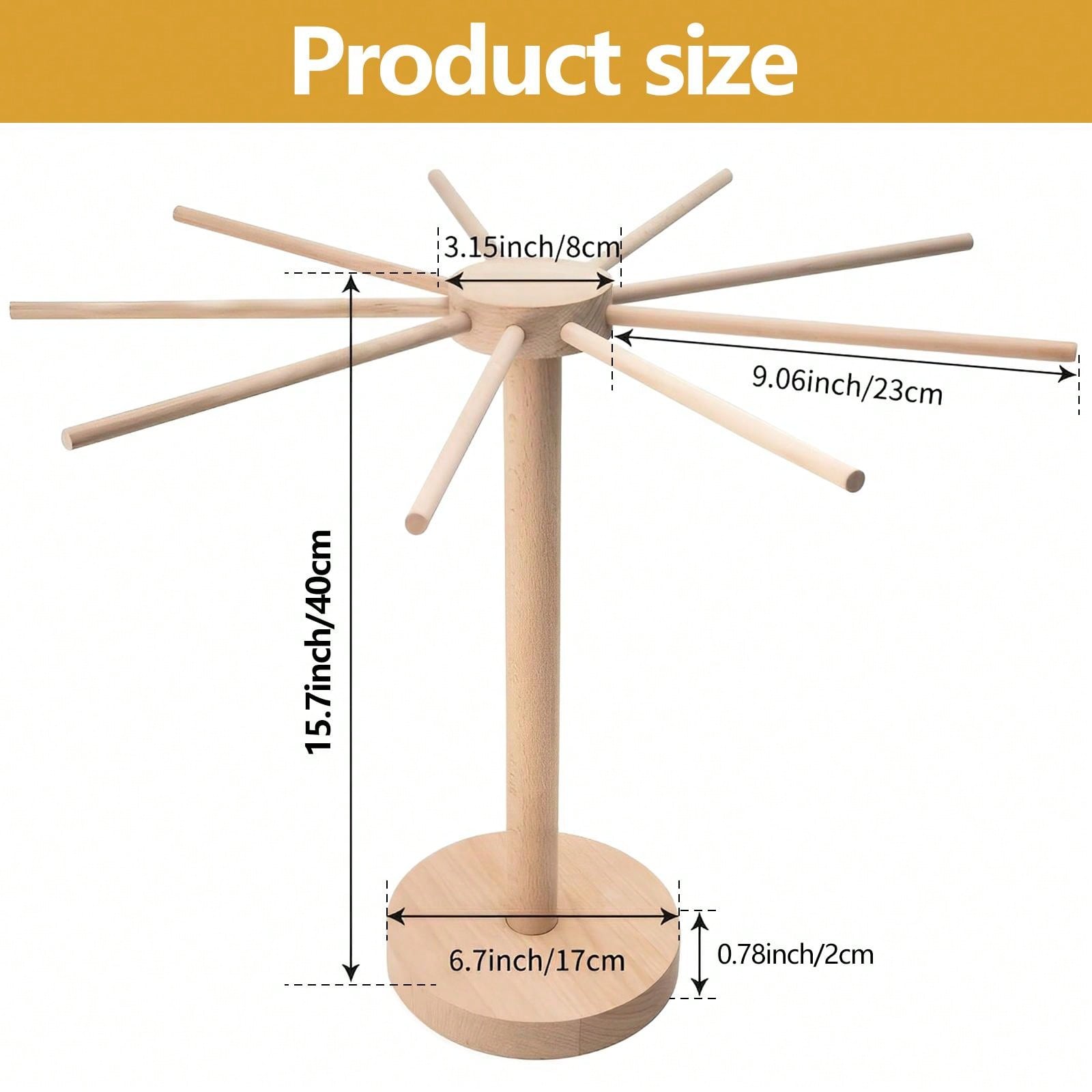 Pasta Drying Rack With 9 Bar Handles Wooden Noodle Drying Rack ...