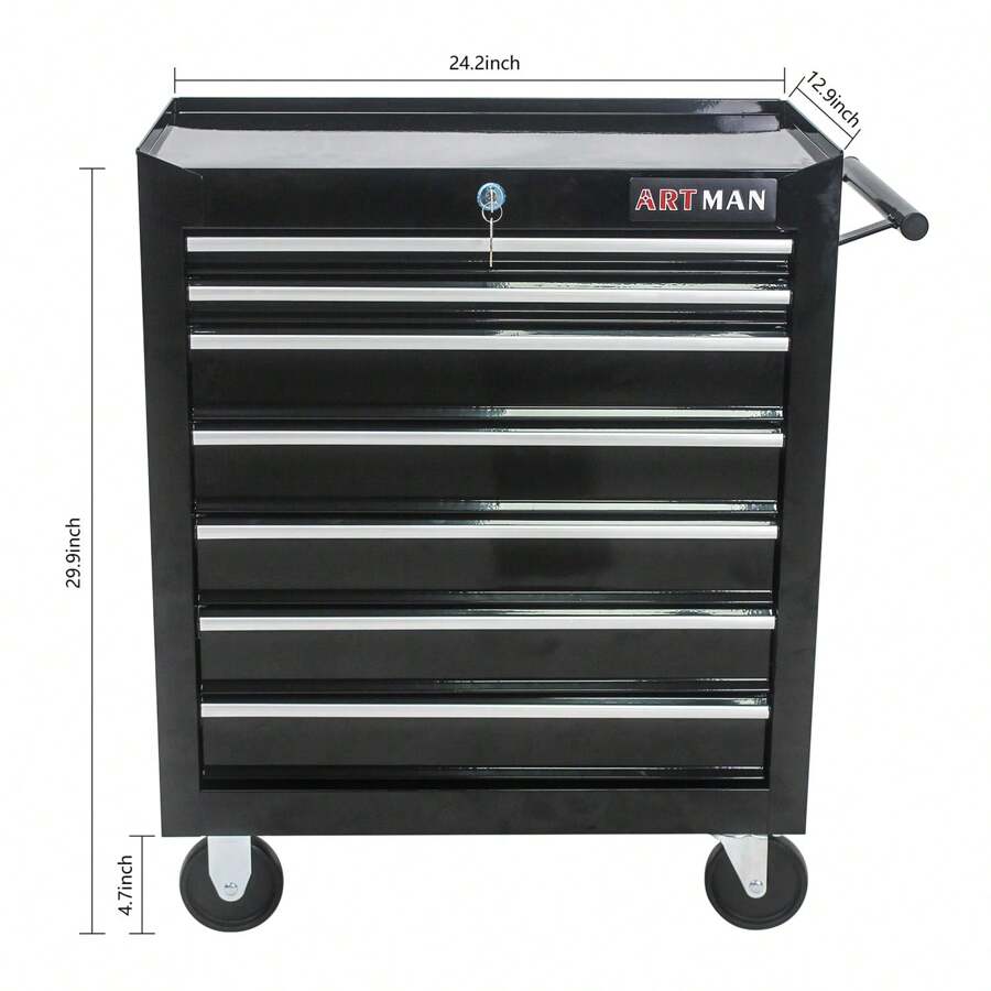 7-Drawer Rolling Tool Box, Tool Chest With Wheels And Locking System,High Capacity Tool Storage ...