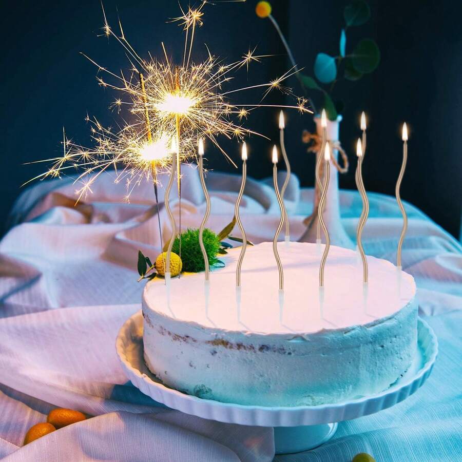 Twisty Birthday Candles Set,Metallic Colorful Curly Coil Candles ...