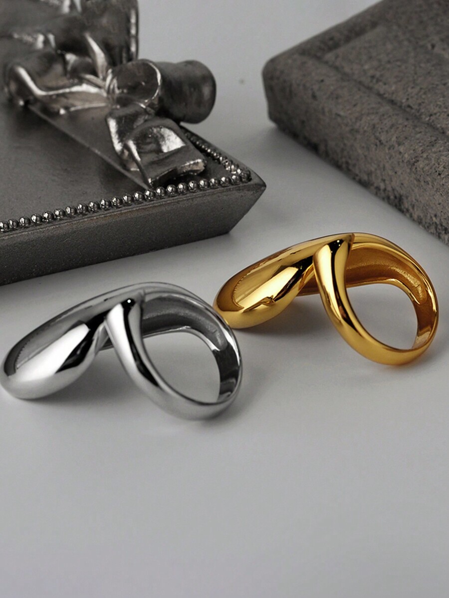 One Piece Solid S925 Sterling Silver Jewelry Adjustable Geometric Glaze ...