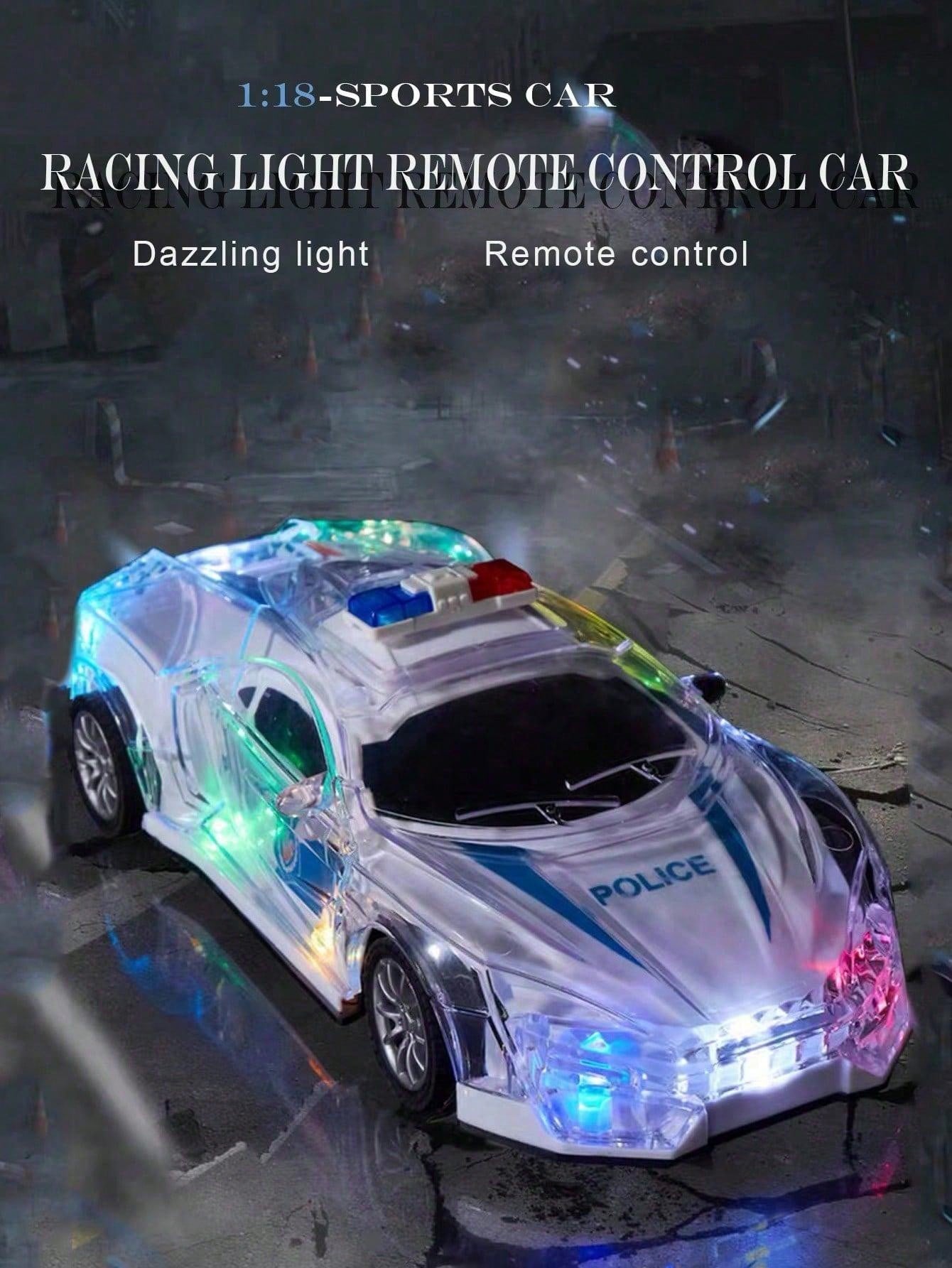 4-Wheel Light-Up Remote Control Car, Police Car, Racing Car, Drift Car ...