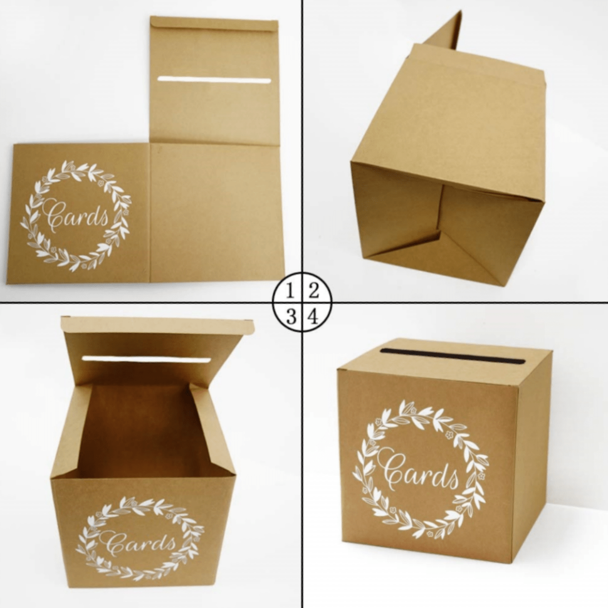 1PC Kraft Card Box Wedding Favors Post Box Cardboard Receiving Money ...