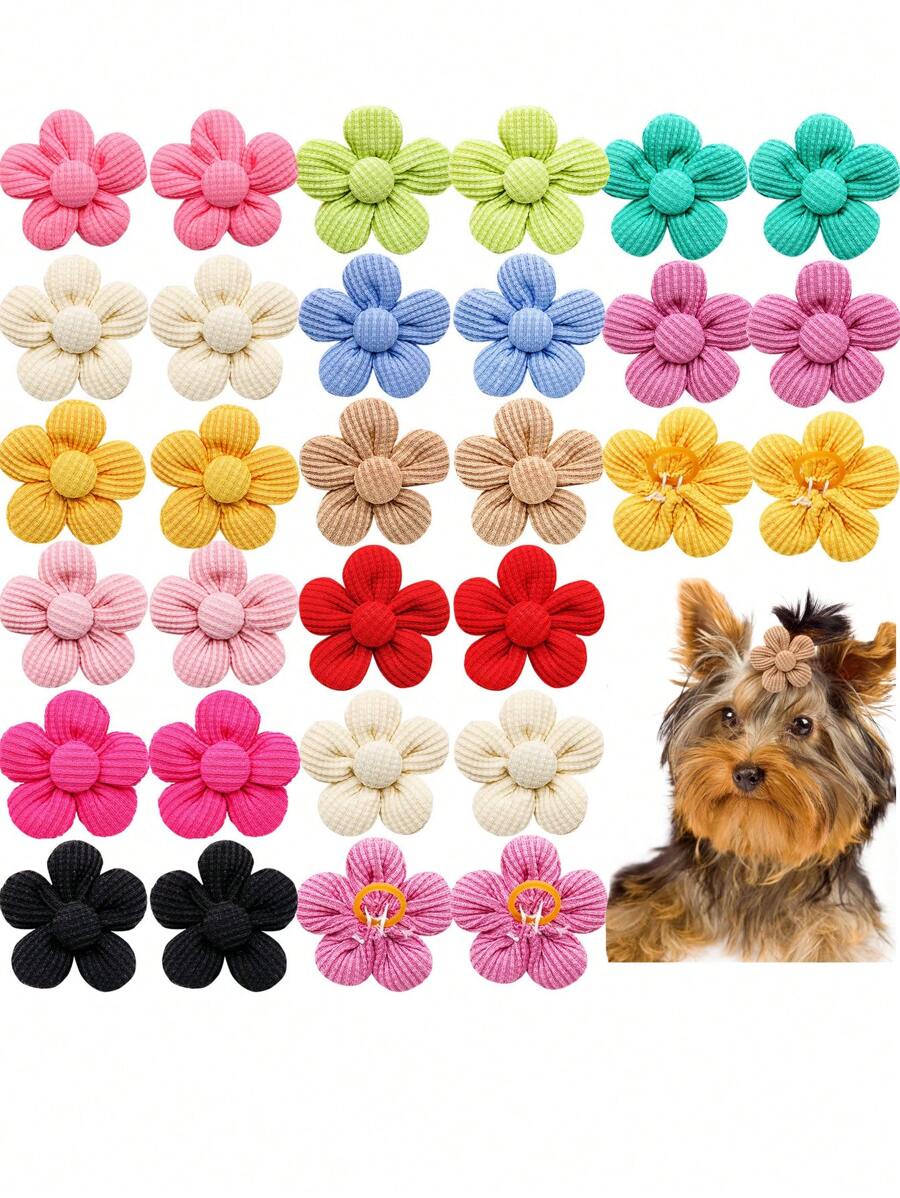 New Spring Pet Headbands In Solid And Floral Colors For Dogs And Cats ...