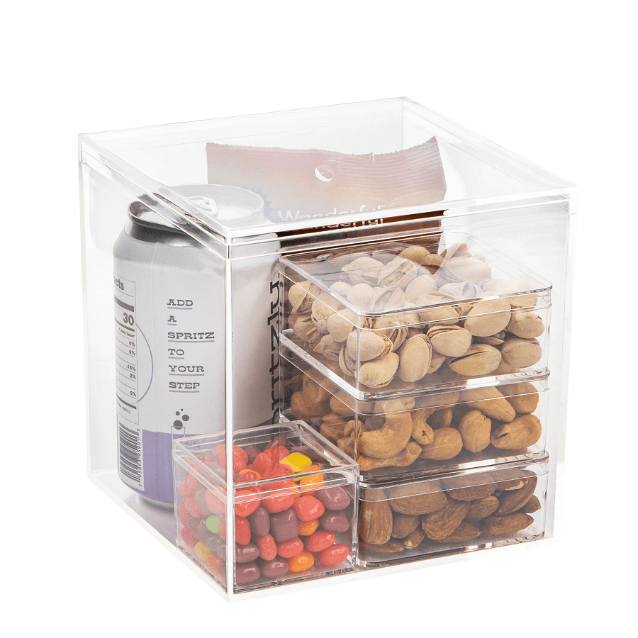 Clear Acrylic Boxes With Lid 5.875x5.875x5.875 Inches Pack Of 1 Box ...