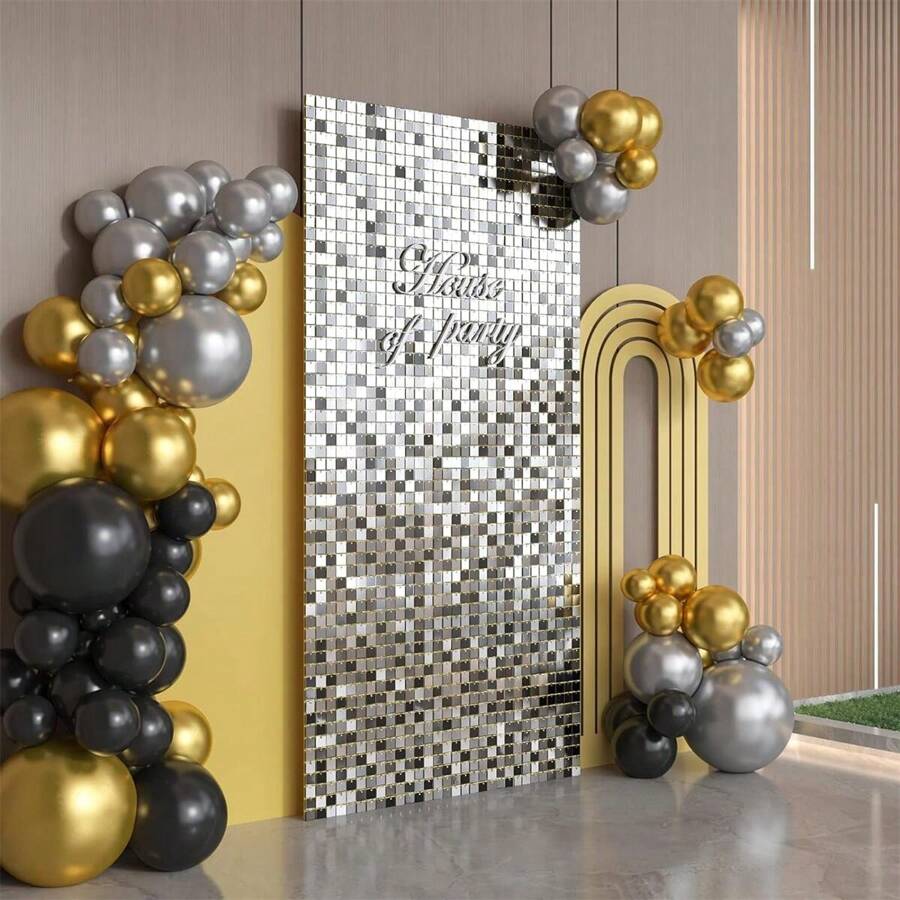 Silvery Shimmer Wall Shimmer Wall Backdrop Gold Shimmer Wall Backdrop ...
