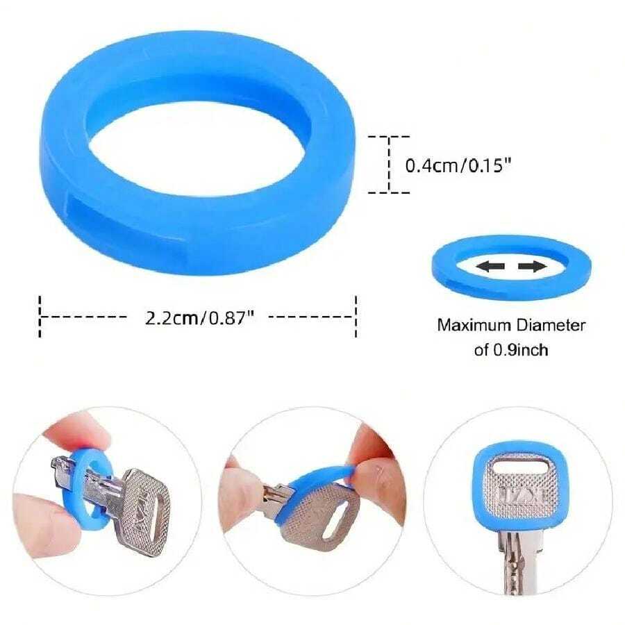 16pcs Key Caps Covers Tags, Key Cap & Key Ring Combination, Label ID ...