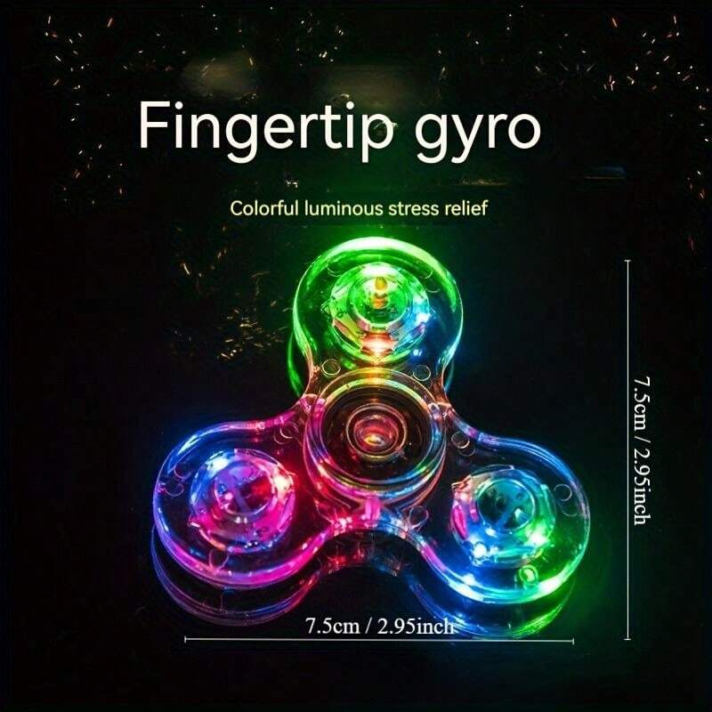 Led Light Up Gyroscope With Crystal Clear Appearance And Anti-Anxiety ...