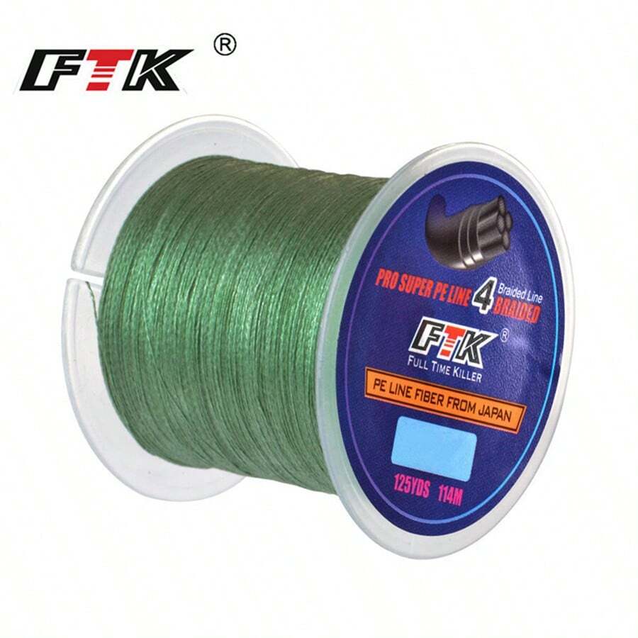 FTK 114M PE Braided Line Fishing Cord 8-60LB 0.1-0.4mm 4 Strand ...