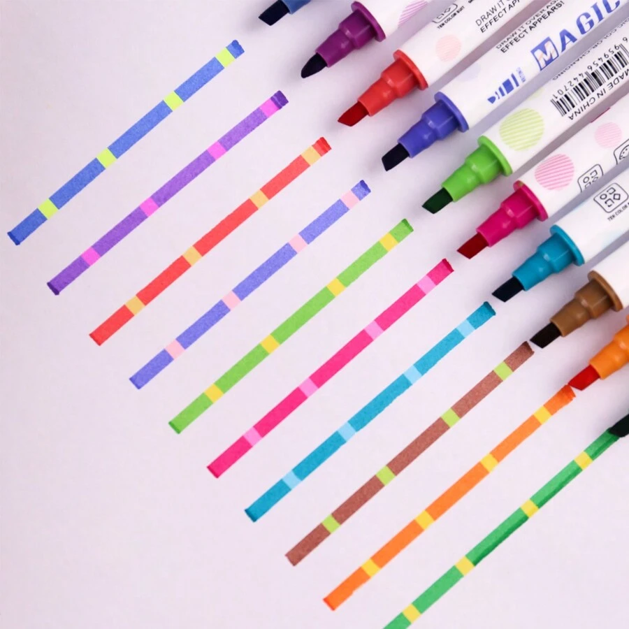 10 Color In Pack Highlighters Changing Color Markers Pen,Highlighter ...