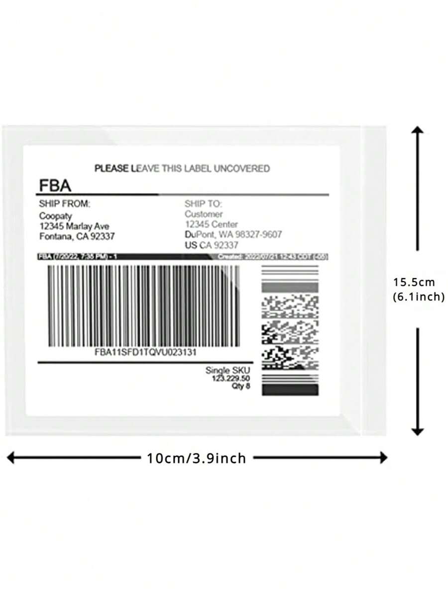 10PCS Packing List Pouches Packing Slip Envelope Pouches Clear Self ...