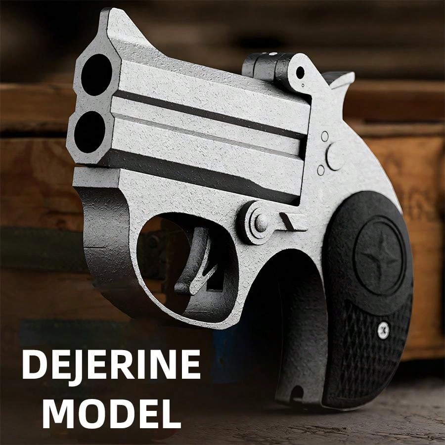 Miniature Double-Barrel Ejecting Shell Metal Decompression Toy Pistol ...