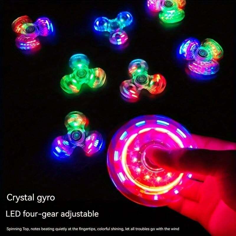 Led Light Up Gyroscope With Crystal Clear Appearance And Anti-Anxiety ...