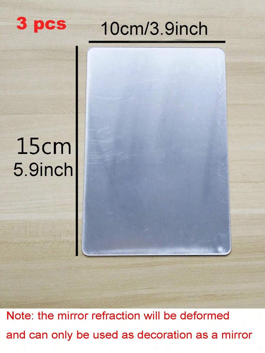 3pcs 3d Mirror Effect Acrylic Wall Stickers, Creative Travel Themed ...