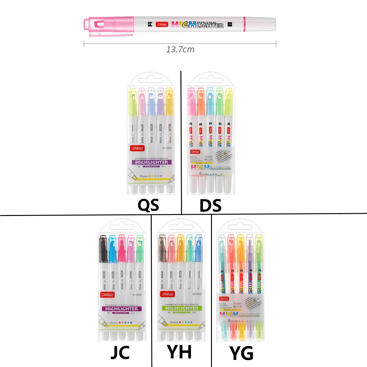 5 Color In Pac Clear View Highlighters, Chisel Tip, Assorted Colors ...