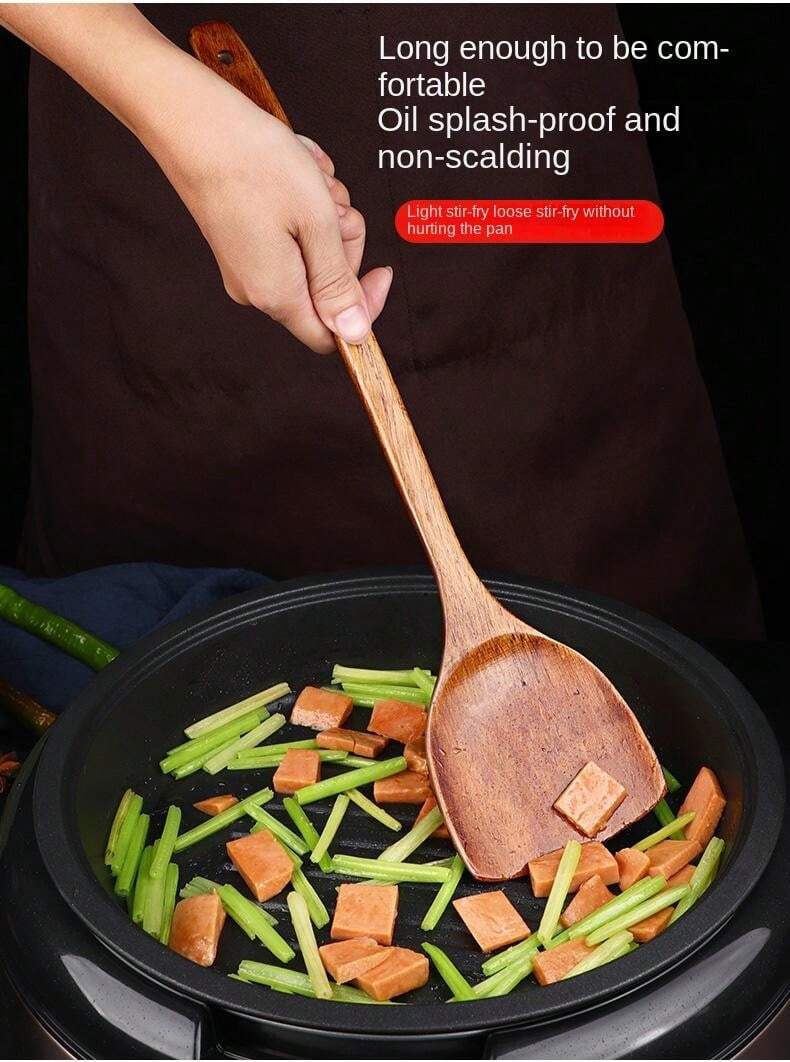 Cooking Spatula, Wooden Shovel, Non-Stick Pan Stir-Fry Shovel | SHEIN UK