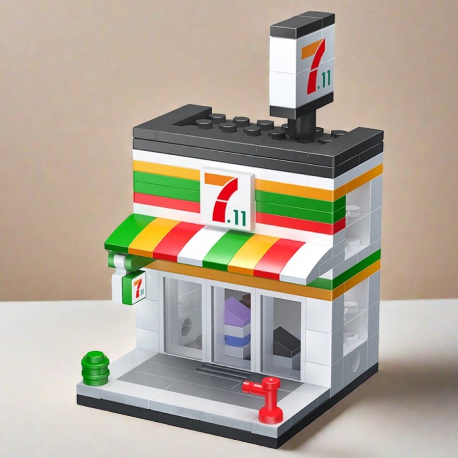 138pcs Mini City Street View Plastic Building Blocks For Diy Cityscape ...