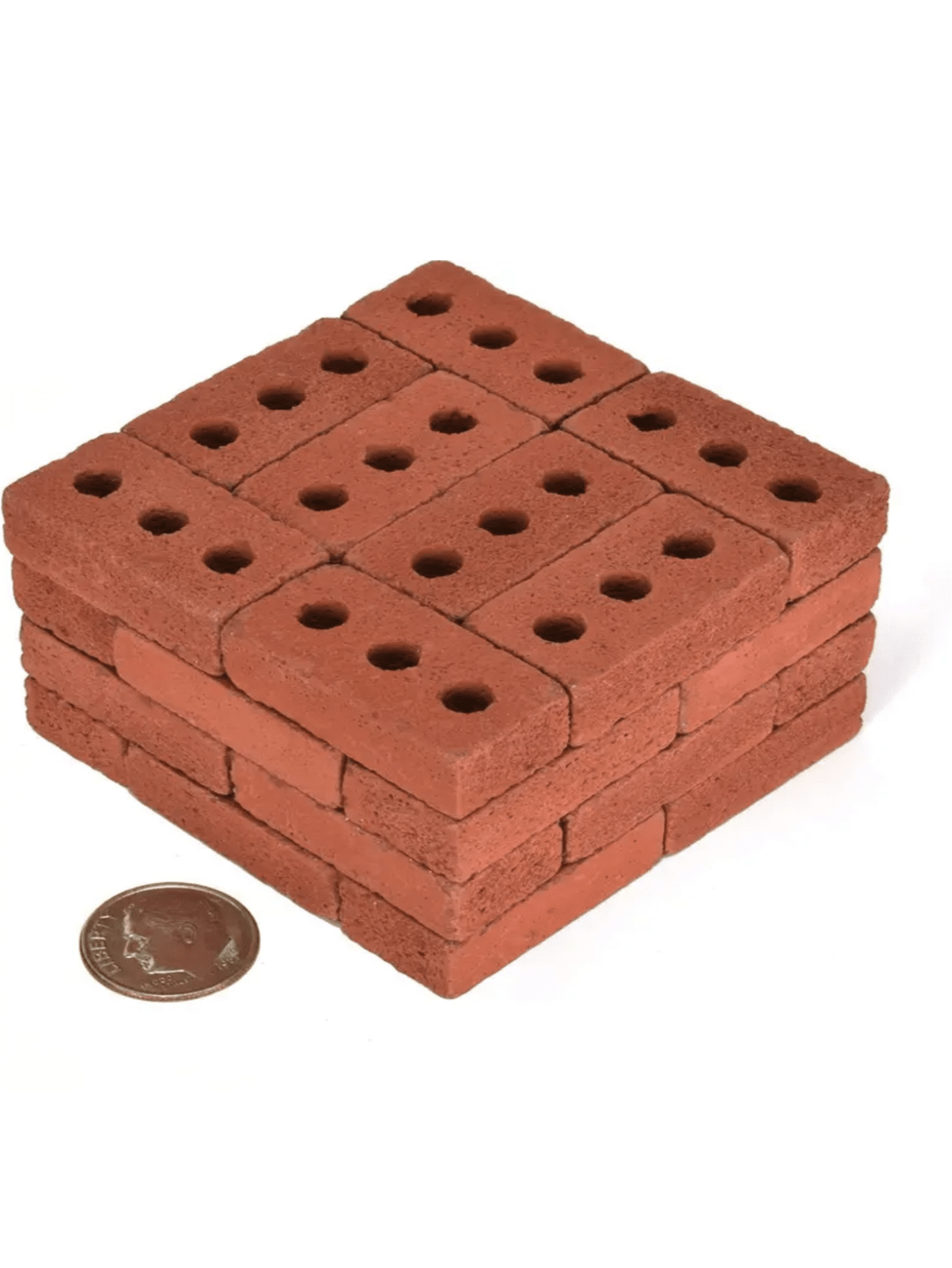 50pcs 1:16 Scale Realistic Mini Red Bricks - Diy Faux Brick Model, For ...