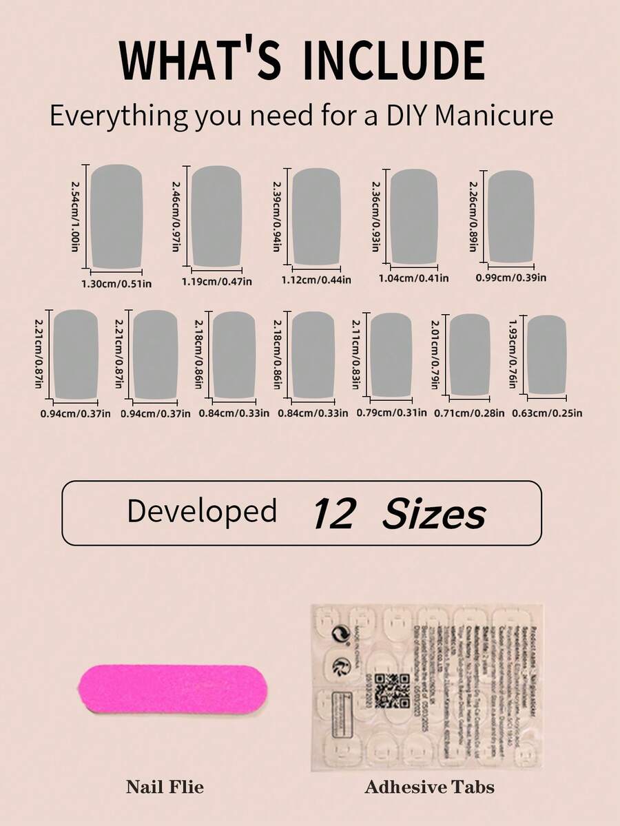 24pcs High Gloss Long Rectangle Fake Nails With French Style Border ...