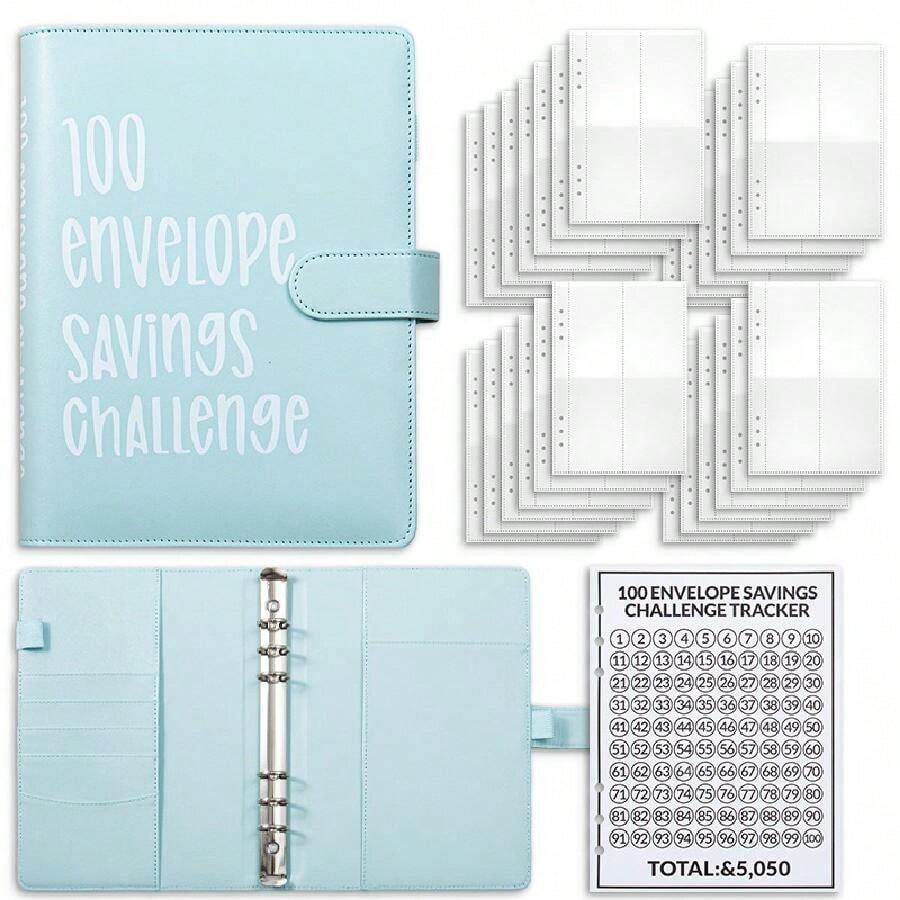 100 Envelope Challenge Binder Couple's 100-Day Saving Challenge Saving ...