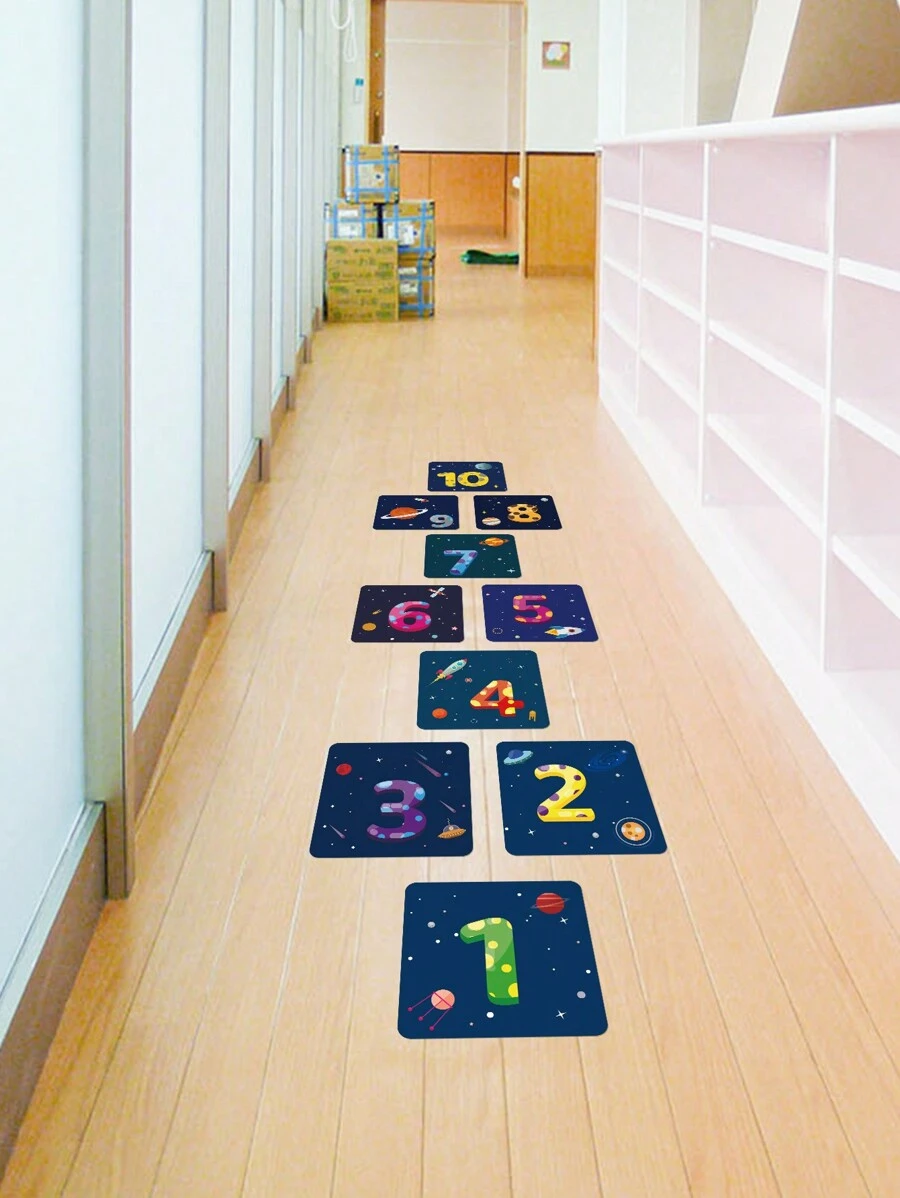 10pcs/Set Self-Adhesive Waterproof Cartoon Wall Sticker With Grids ...