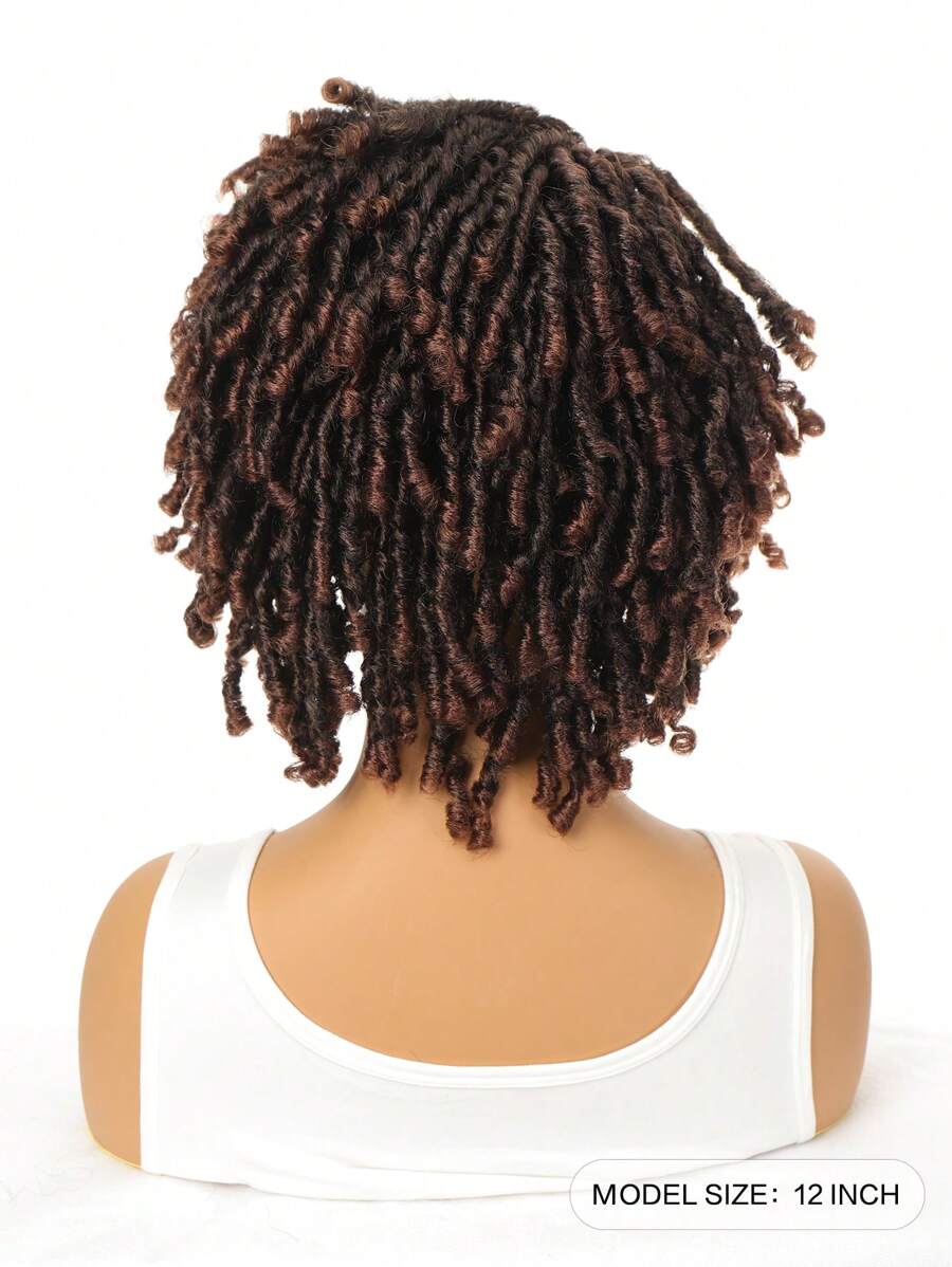 Short Dreadlock Wigs For Black Women And Men 12 Inches Short Curly Big ...
