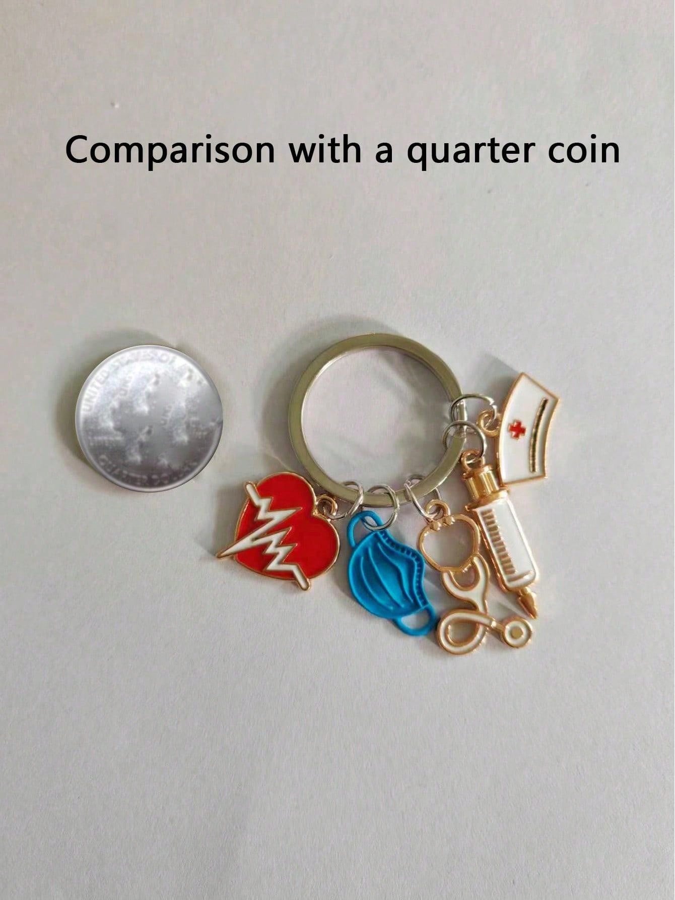 Nurse Doctor Mask Key Ring, Medical Staff Key Ring, Syringe Needle ...