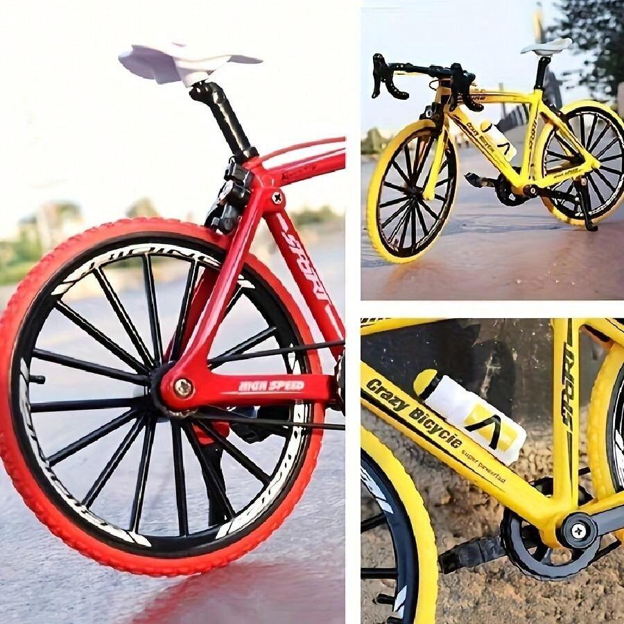 1:8 Alloy Mountain Bike Model, Die-Cast Metal Finger Bike Toy, Outdoor Mountain Bike Desktop ...