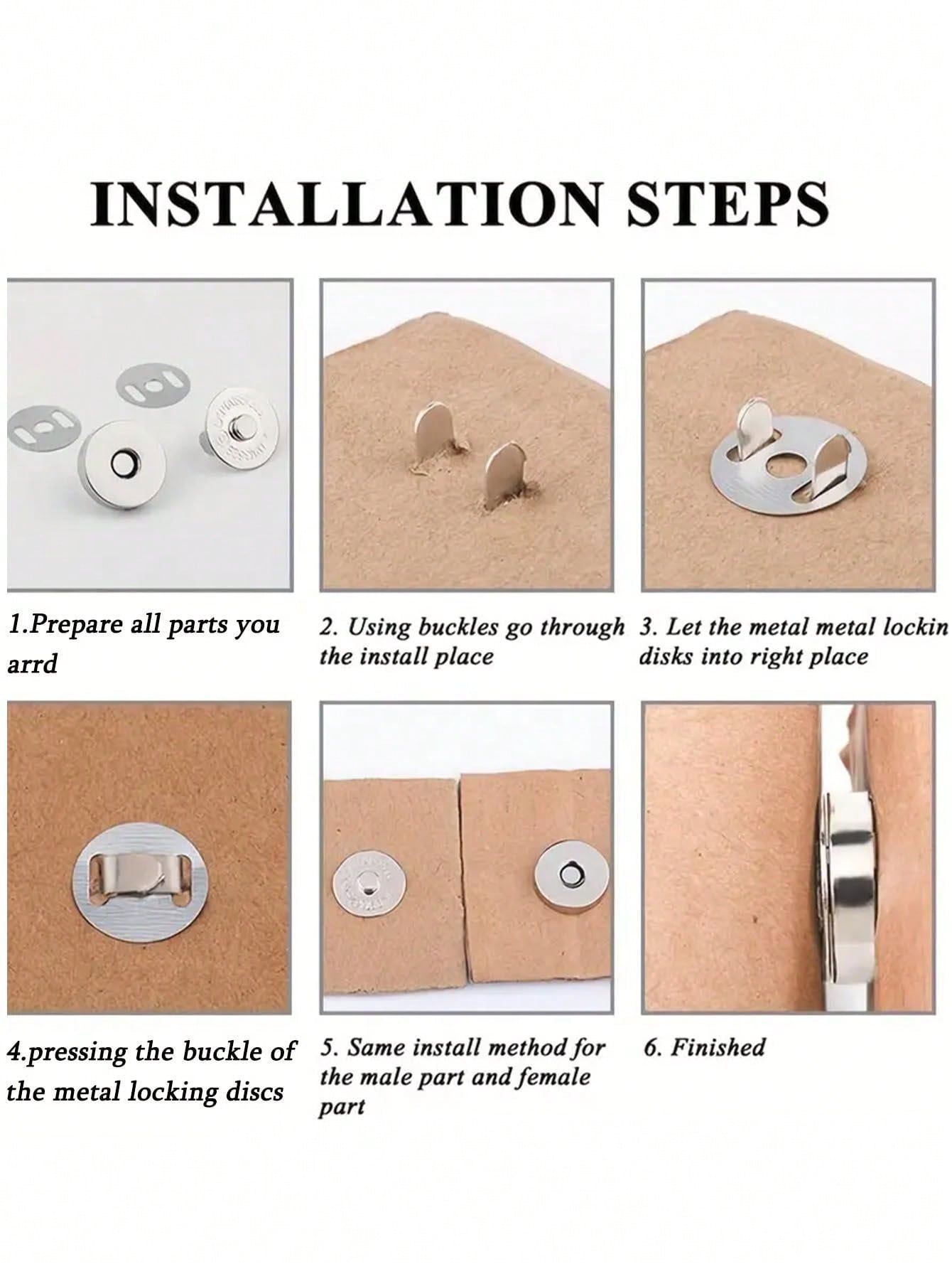 10/20 Sets 14mm Magnetic Button Clasps Snaps Fastener Clasps Button ...