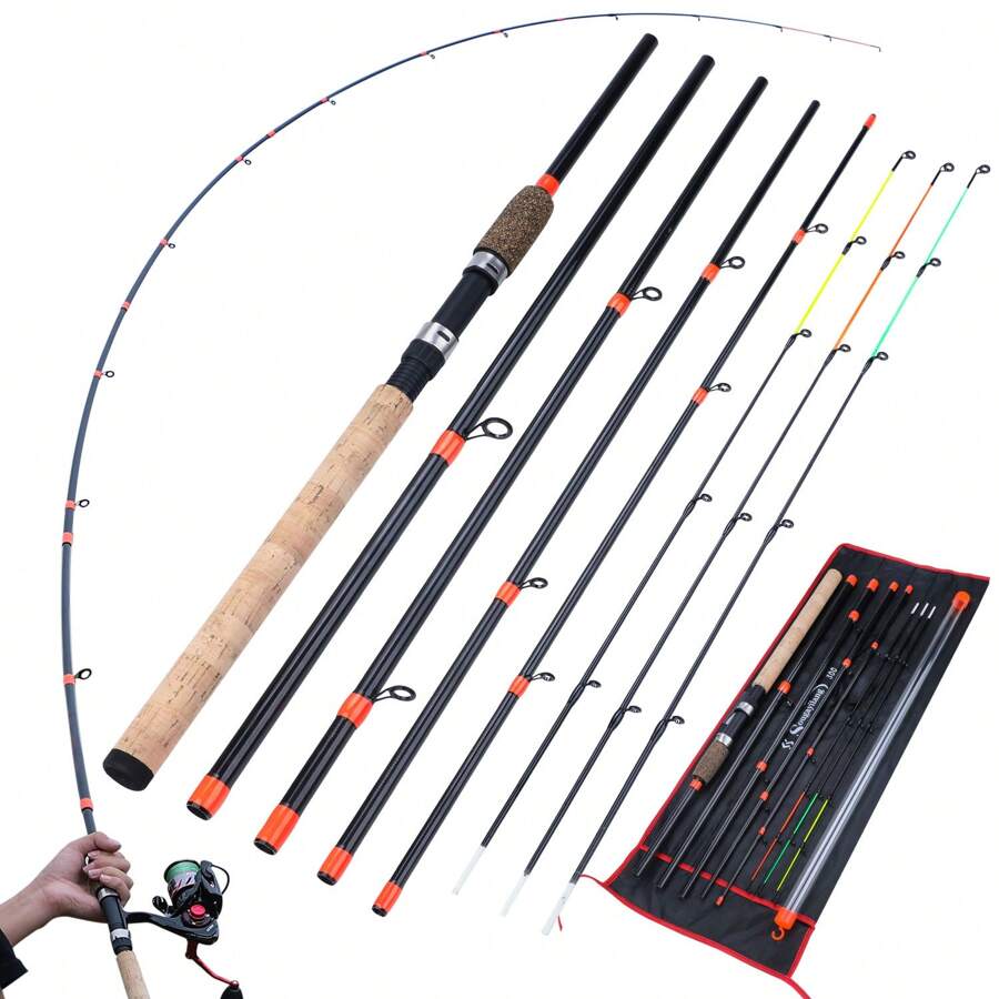 Sougayilang 3M Feeder Fishing Rod 6 Sections L/M/H Power Spinning ...