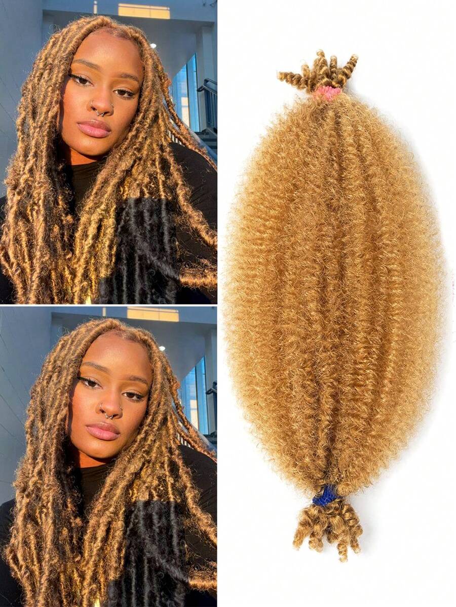 Afro Twist Hair 16 Inch 1 Pack Springy Afro Twist Hair Pre Fluffed ...