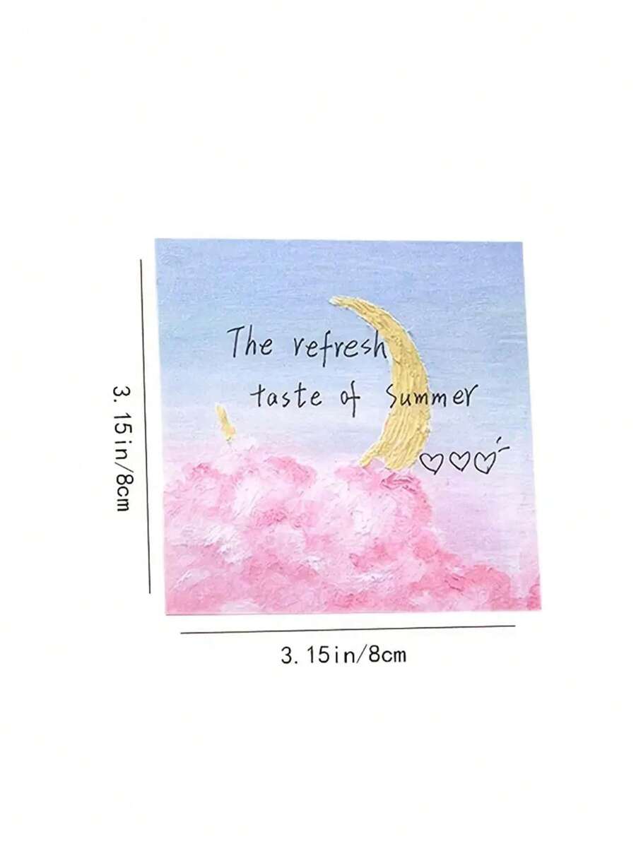 Ins Landscape Oil Painting Post-It Notes High-Looking Note Paper Sticky ...