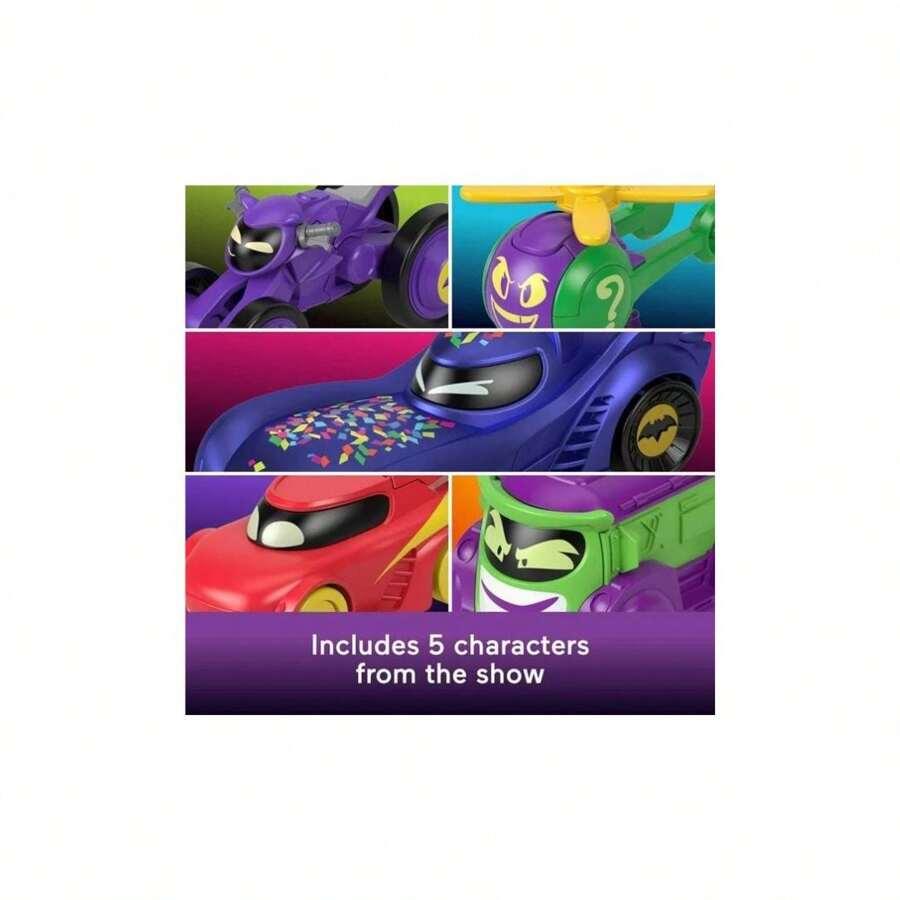 Fisher-Price DC Batwheels 1:55 Scale Toy Cars 5-Pack Diecast Vehicles ...