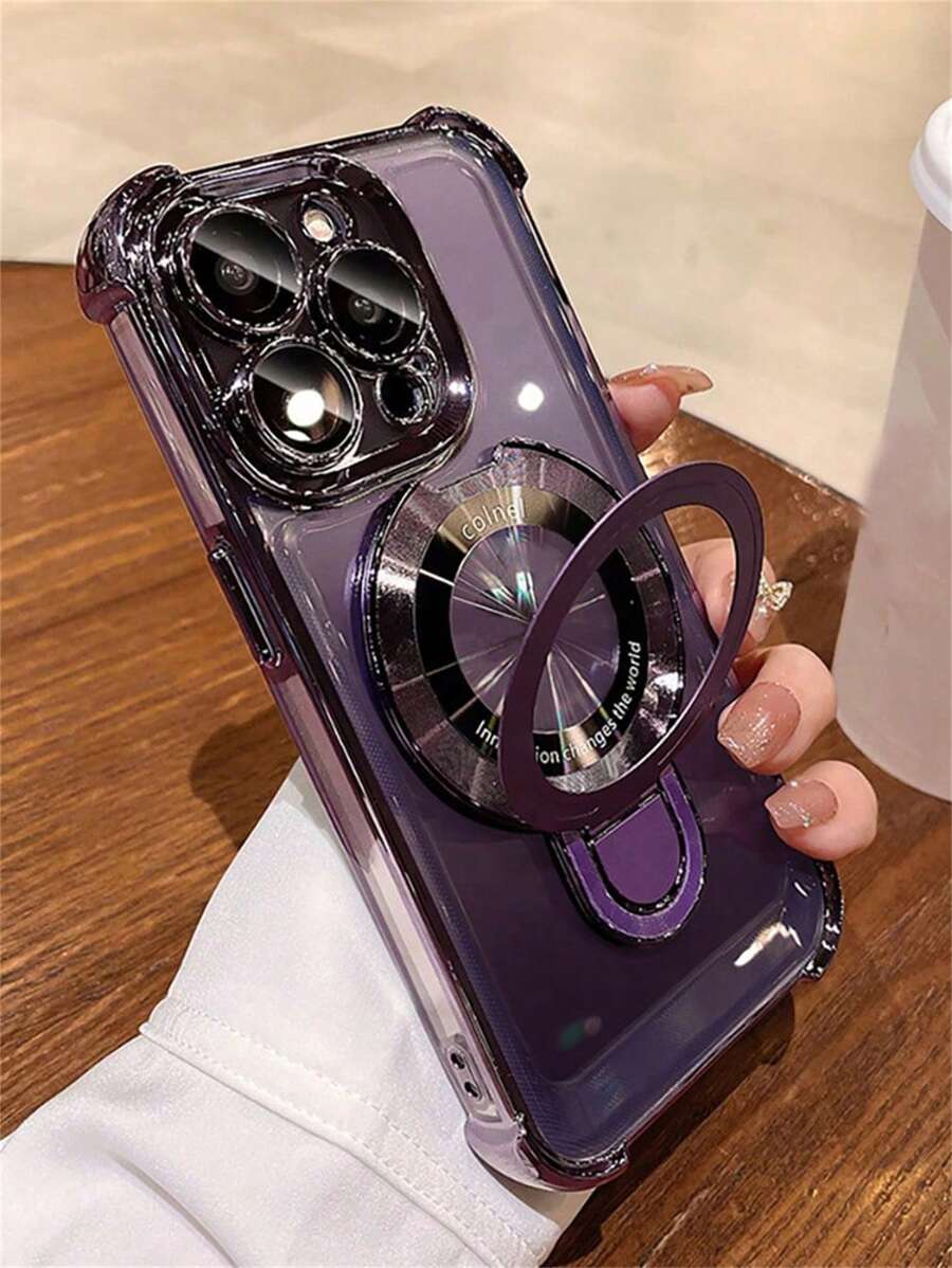 With Phone Charm Compatible With IPhone 15 Pro Max Holder Bracket Case Luxury Transparent ...