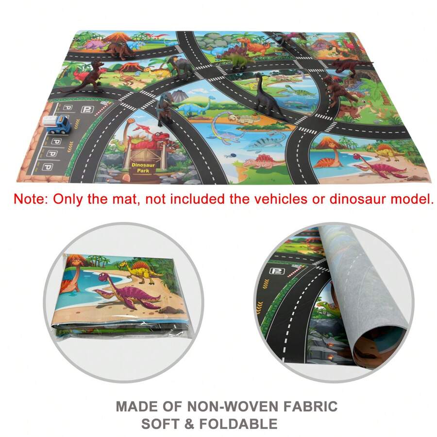 Game Floor Mat, Road Map Toys, Dinosaur Map, Cars Parking Lot Play Mat ...