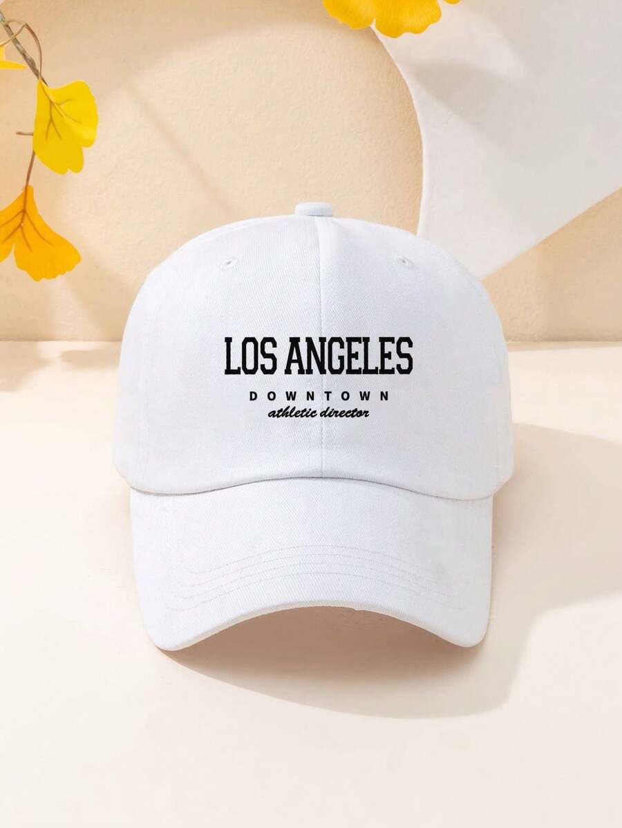 1pc Unisex Y2k Style Print Los Angeles Downtown Athletic Director ...