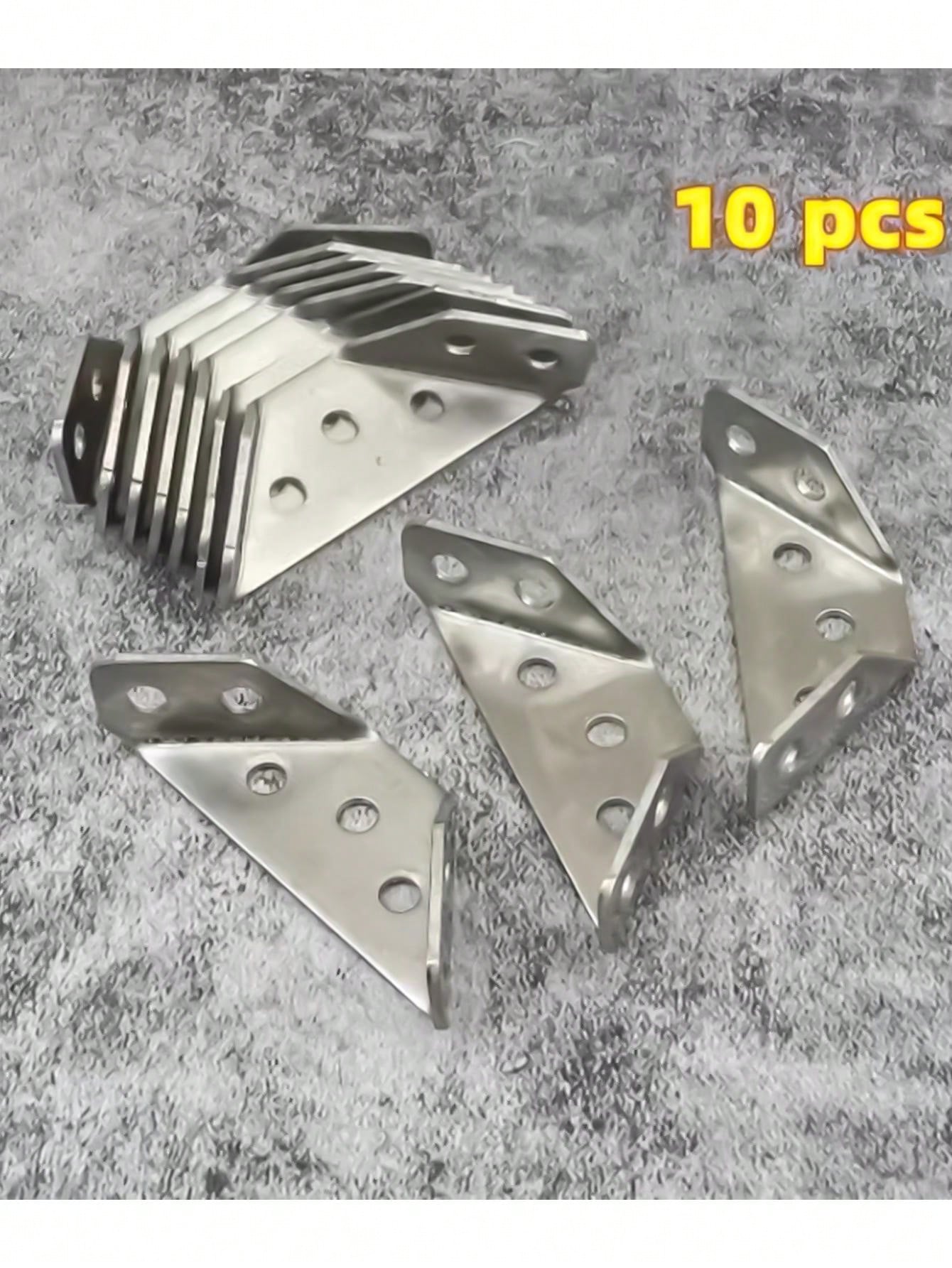 10pcs Stainless Steel Multi-Use 90 Degree Angle Bracket For Cabinet ...