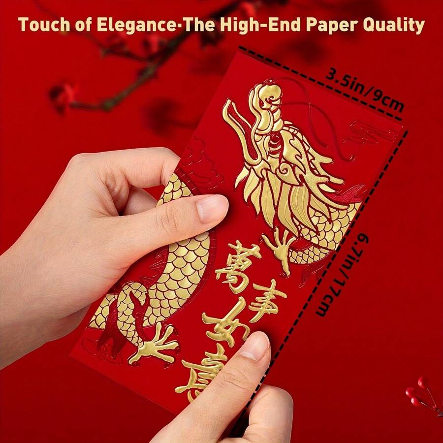 36pcs Red Envelopes For Chinese New Year Red Packets For 2024 Year Of