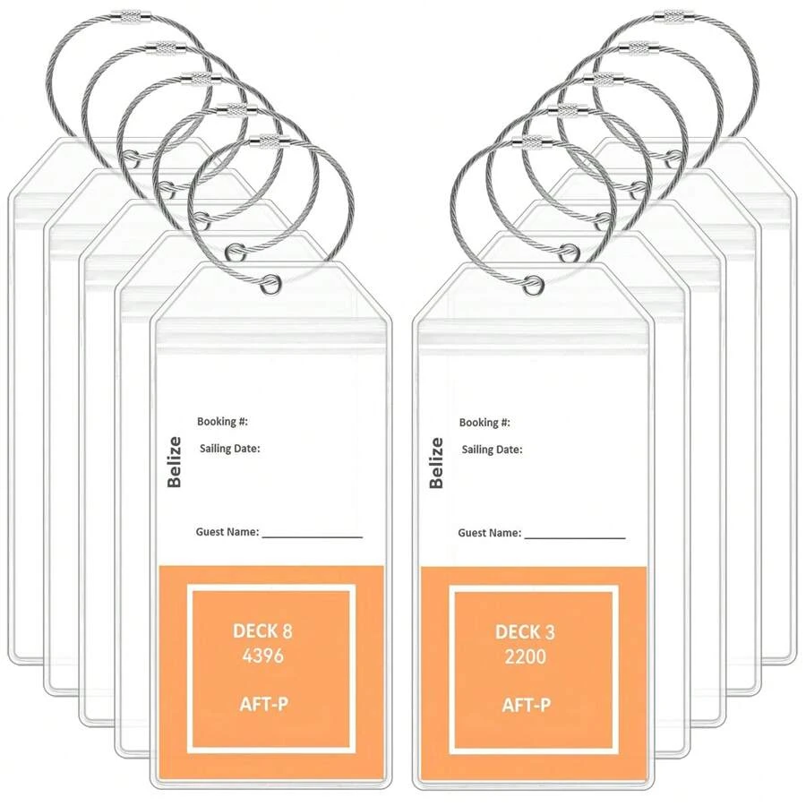 10pcs Waterproof Cruise Luggage Tag Holder, Clear Luggage Tag, Durable ...