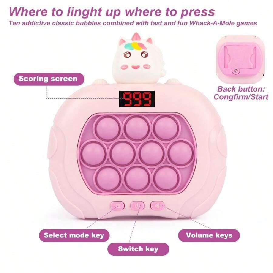 1pc Kids' Interactive & Educational Push Game Console With Display ...